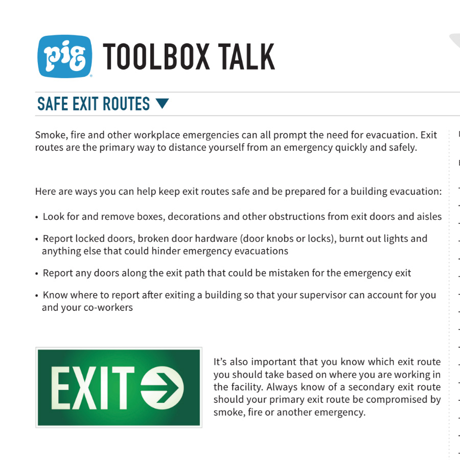 Help Avoid Common Exit Route Violations with Our Inspection Checklist ...